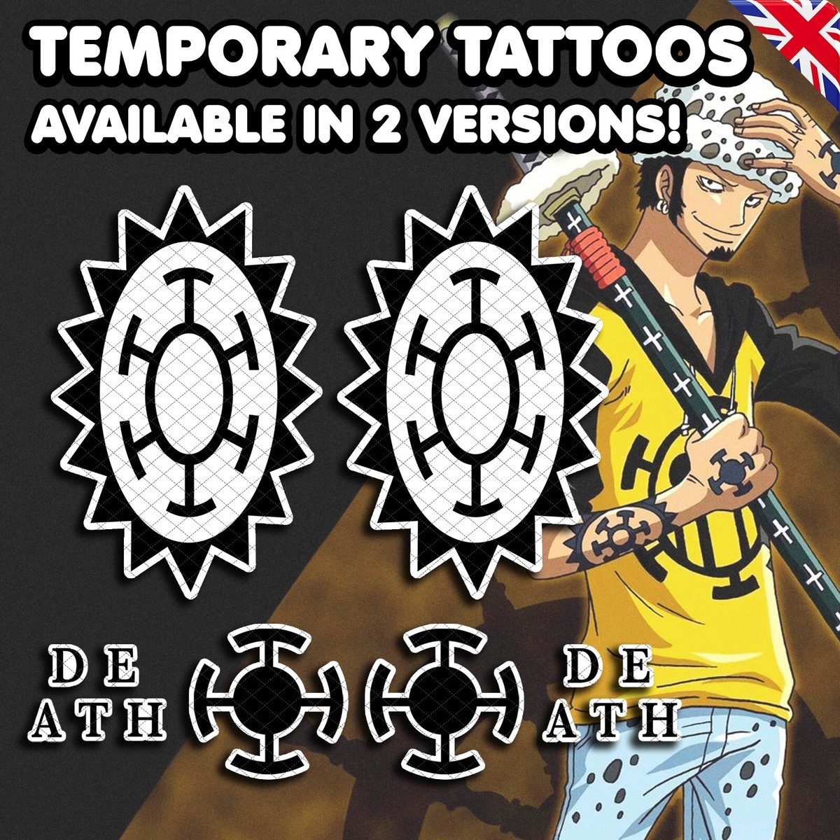 Trafalgar Law Hand Tattoo