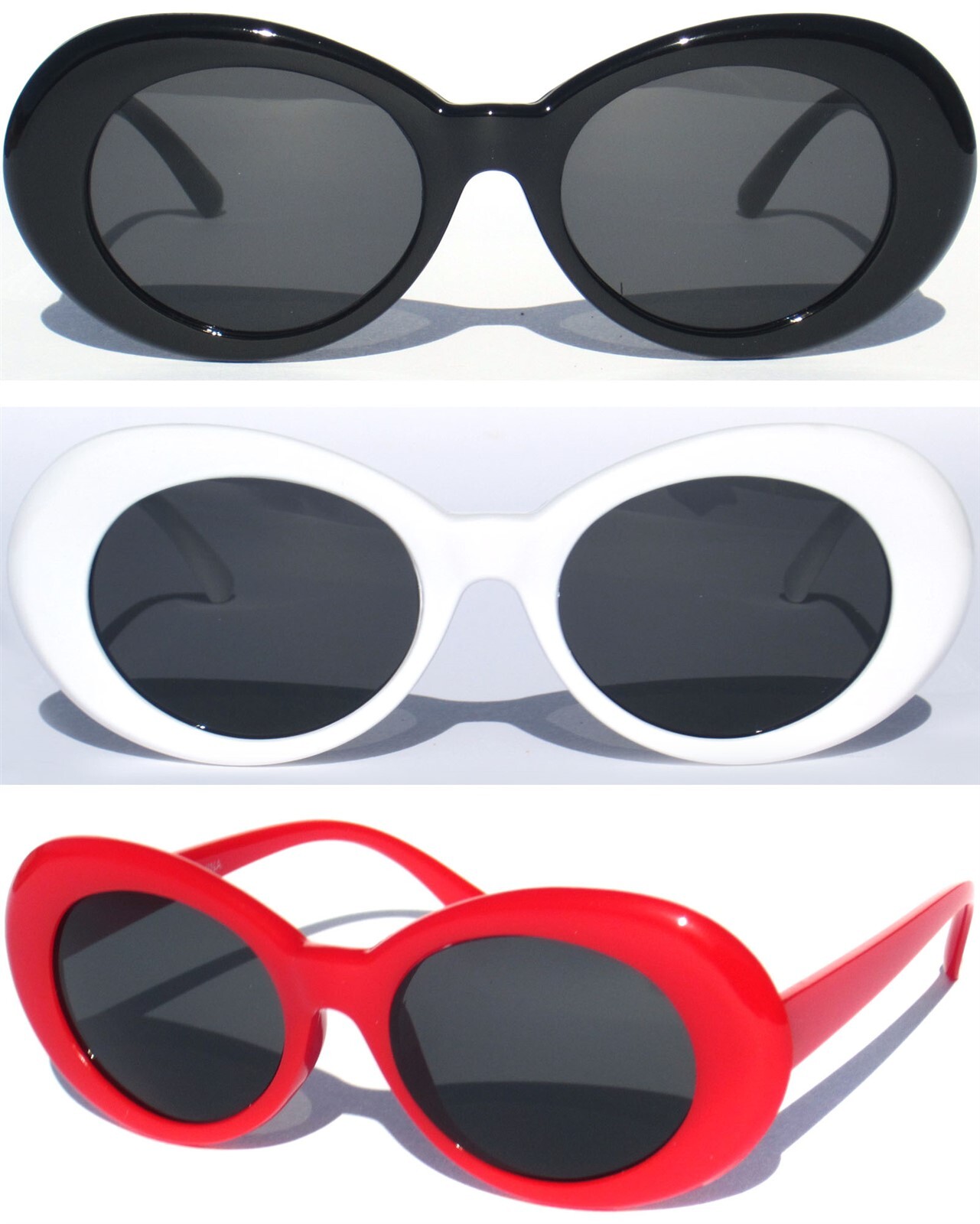 Retro Oval Clout Round 90's Rockstar Grunge Music Tinted Lens ...