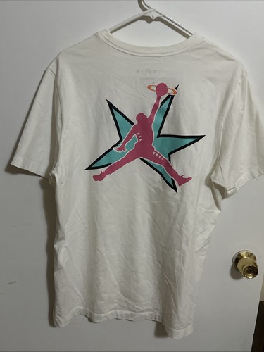 Nike Air Jordan T Shirt Mens White, Pink Jumpman Logo | eBay