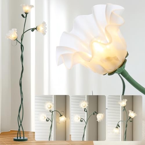 Vintage Flower Floor Lamp,‎ LED Tall Standing Lamp for Living Room 3 ...