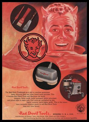 1955 Red Devil Tools Irvington Floor Machine Horn Costume Painted Art ...