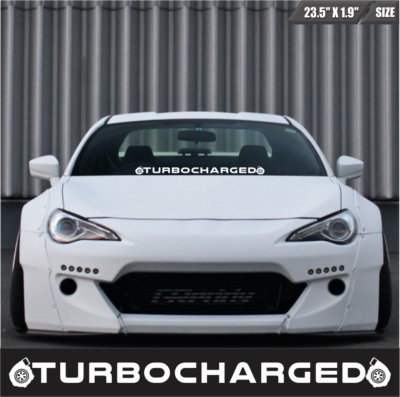 Turbocharged Windshield Sticker Banner Vinyl Decal Bumper Sticker | eBay