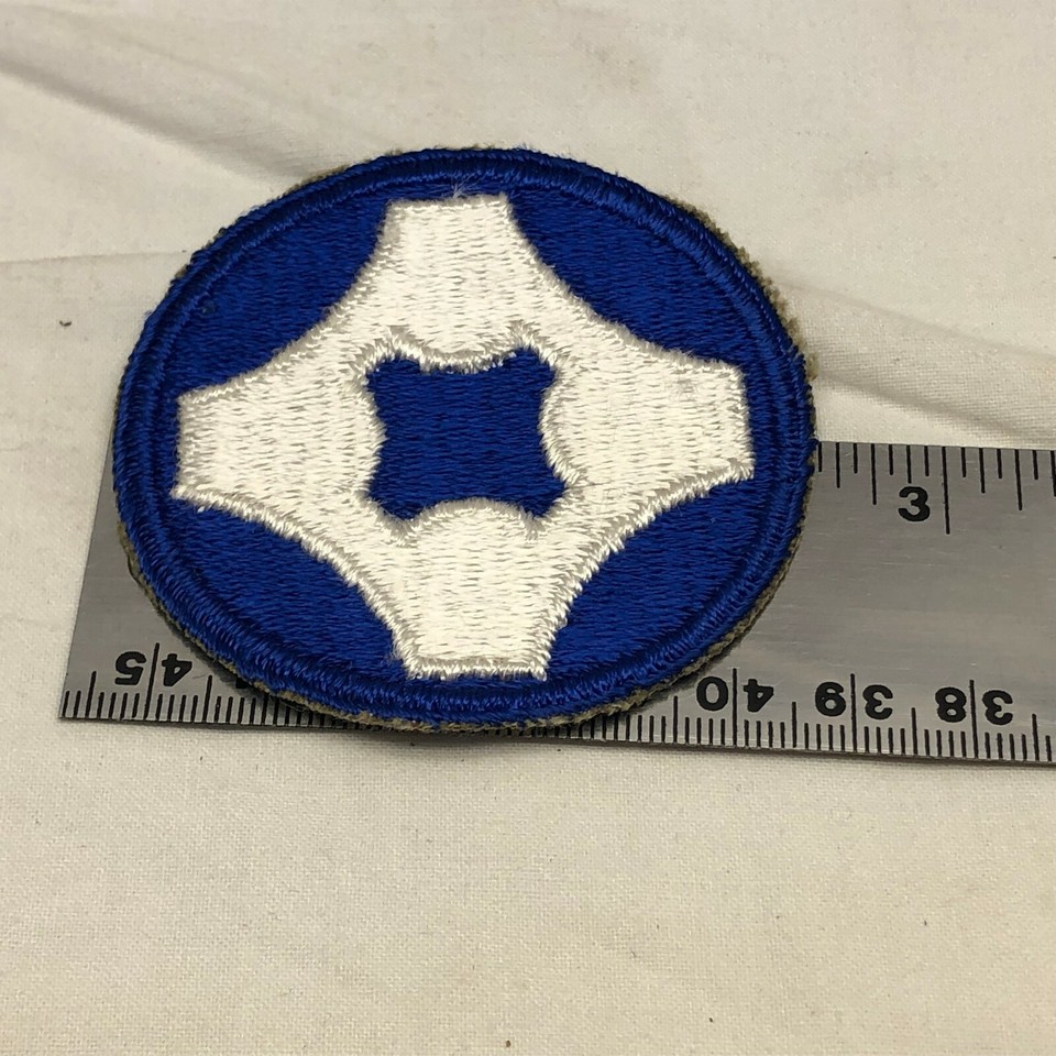 Military Patch Badge Army 4th Service Command White Back Finished Edge ...