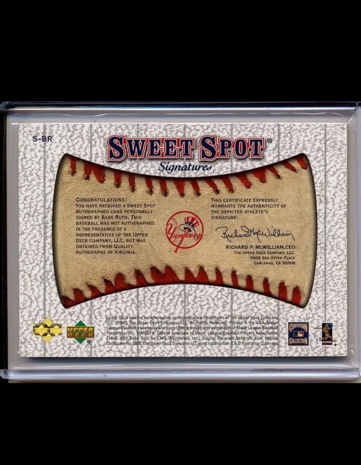 Babe Ruth Auto, 2001, Sweet Spot Signatures, insert, RARE 🔥 | eBay