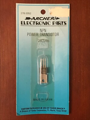 Vintage Archer 276-2052 NPN Power Transistor 2SC1096 (NOS) Radio Shack ...