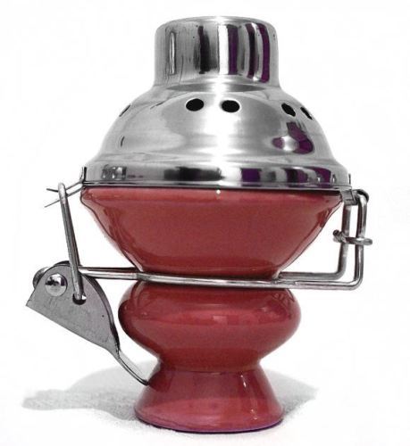 Hookah Shisha Bowl Stainless Steel Wind Cover Red Ceramic Bowl and ...