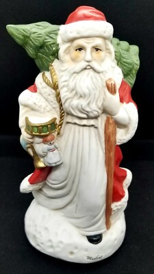 Vintage Summit Music Box Santa Claus Porcelain Figurine "Here Comes ...