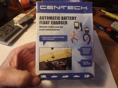 9Y- NOS CEN-TECH automatic battery Float Charger w/ orig box | eBay