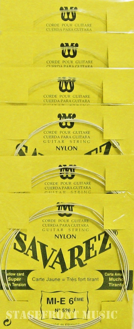 SAVAREZ YELLOW CARD VERY HIGH TENSION CLASSICAL GUITAR STRINGS 520J ...