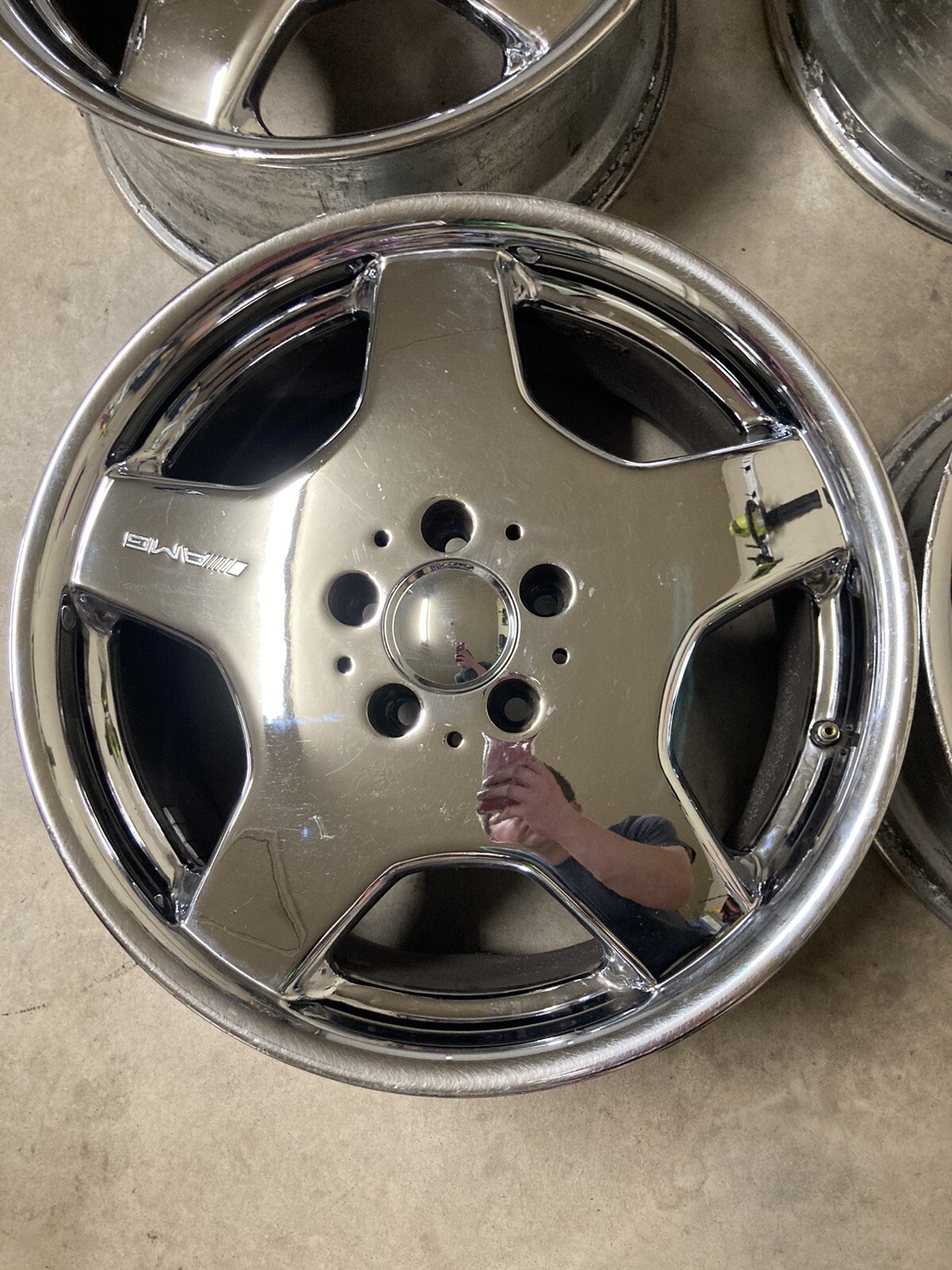 AMG Chrome 18" Mercedes S55 S500 Factory OEM Wheel Rim 8.5 Inch S600 ...