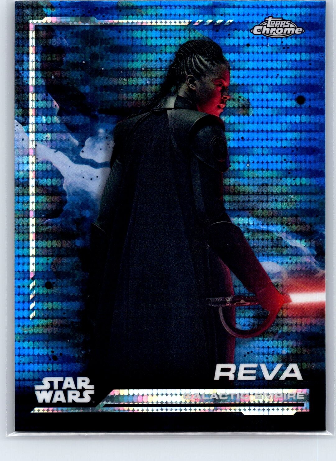 Reva 2024 Topps Chrome Star Wars #68 Blue Blaster Pulsar Refractor ...