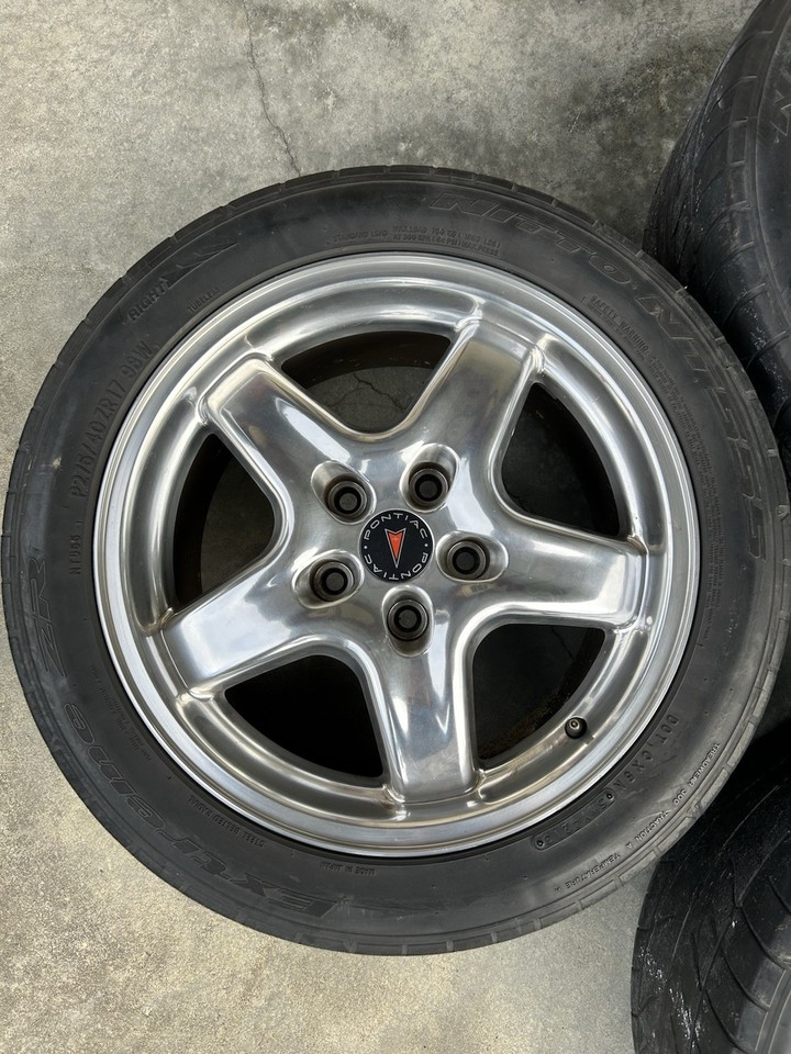 17” Pontiac Trans AM WS6 Polished Alloy Wheels OEM Rims Camaro Rare ...
