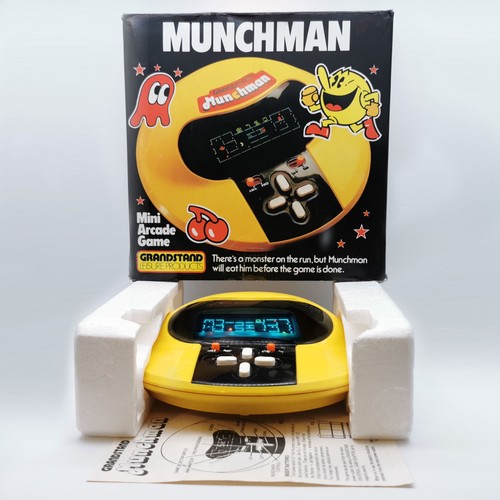 Grandstand MunchMan Handheld Game 1981 TOMY NAMCO UK First Print Boxed ...