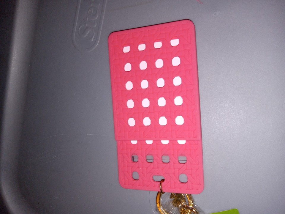 2 NWT Kate Spade New York “Why Hello There” ID Clip Coral Caning. | eBay