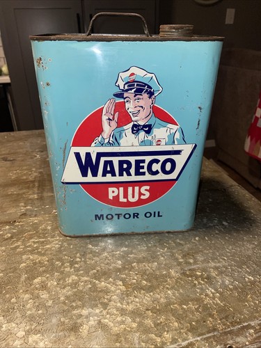 RARE Wareco Plus Motor Oil Can 2 Gallon In Very Good Condition | eBay
