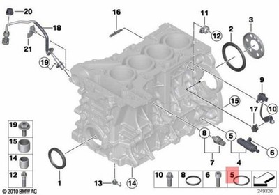 BMW OEM 13-17 X3 2.0L-L4 Engine-Solenoid Valve O-ring 11417566726 | eBay