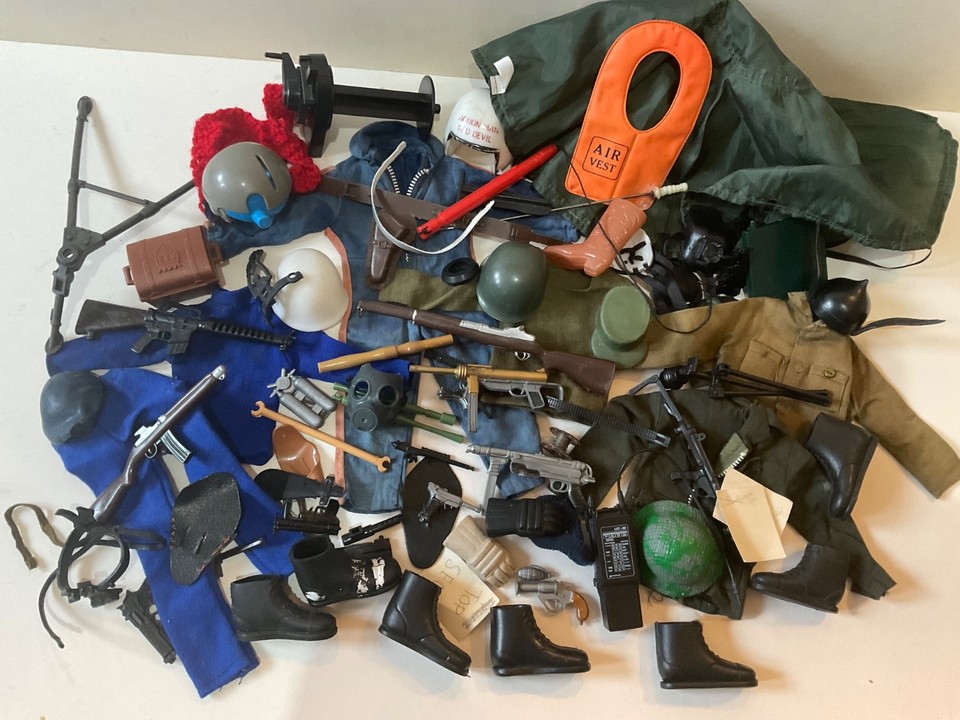 Vintage action man bundle item job lot palitoy 12” figure parts ...