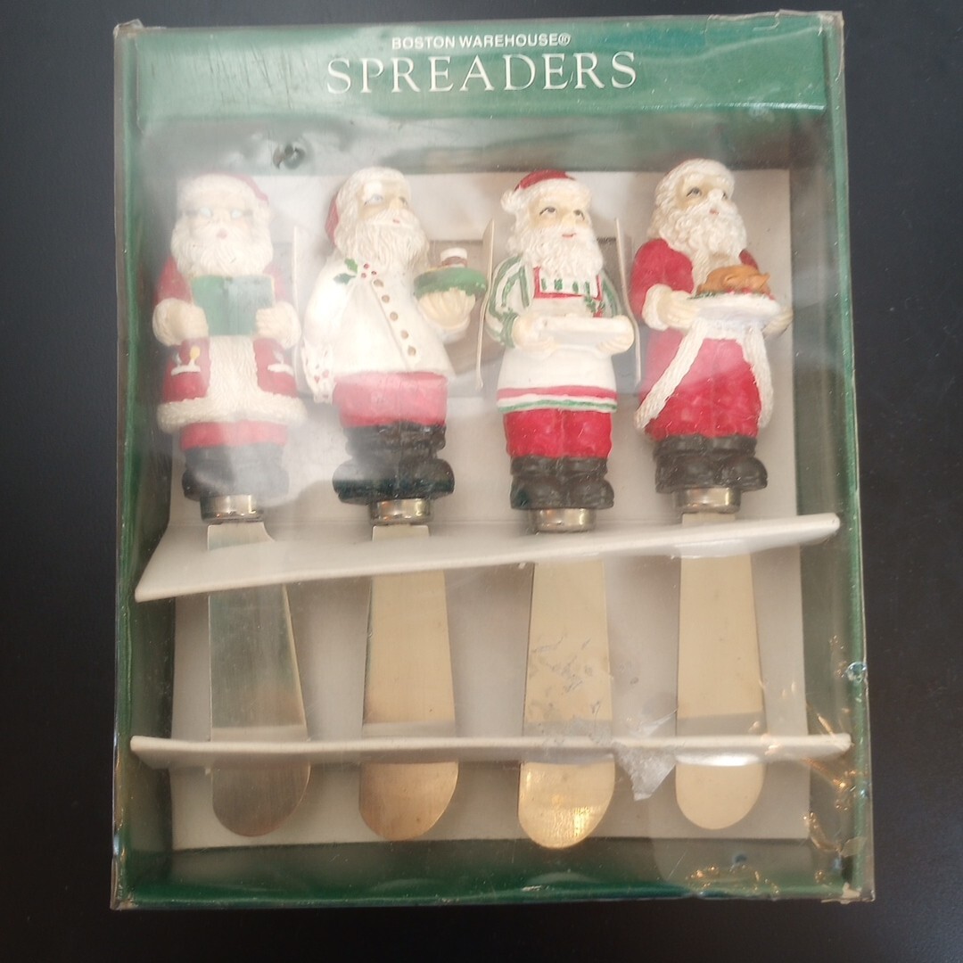 Santa Claus Chef Spreaders Set 4 Boston Warehouse Christmas 1996 5 ...