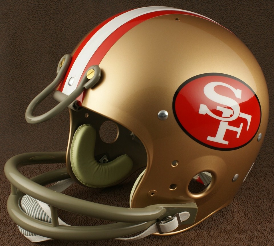 SAN FRANCISCO 49ers 1964-1979 NFL Riddell TK Suspension Football Helmet ...