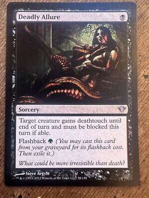 Deadly Allure Light Play, English Magic the Gathering MTG Dark ...