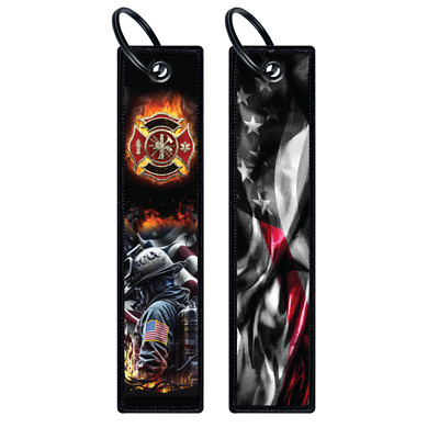 Fire Fighter Key Tag for keychain, luggage tag or Back Pack accessory ...