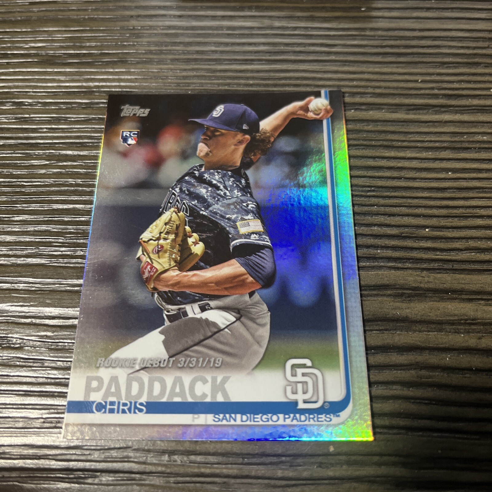 2019 Topps Update Baseball Rainbow Foil RC Chris Paddack San Diego ...