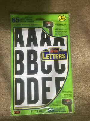 Reflective 3 in. Reflective Vinyl Black A-Z Letter Set Self-Adhesive | eBay