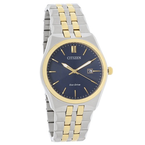 Citizen Eco-Drive Mens Corso Series Blue Dial Two Tone Bracelet Watch ...