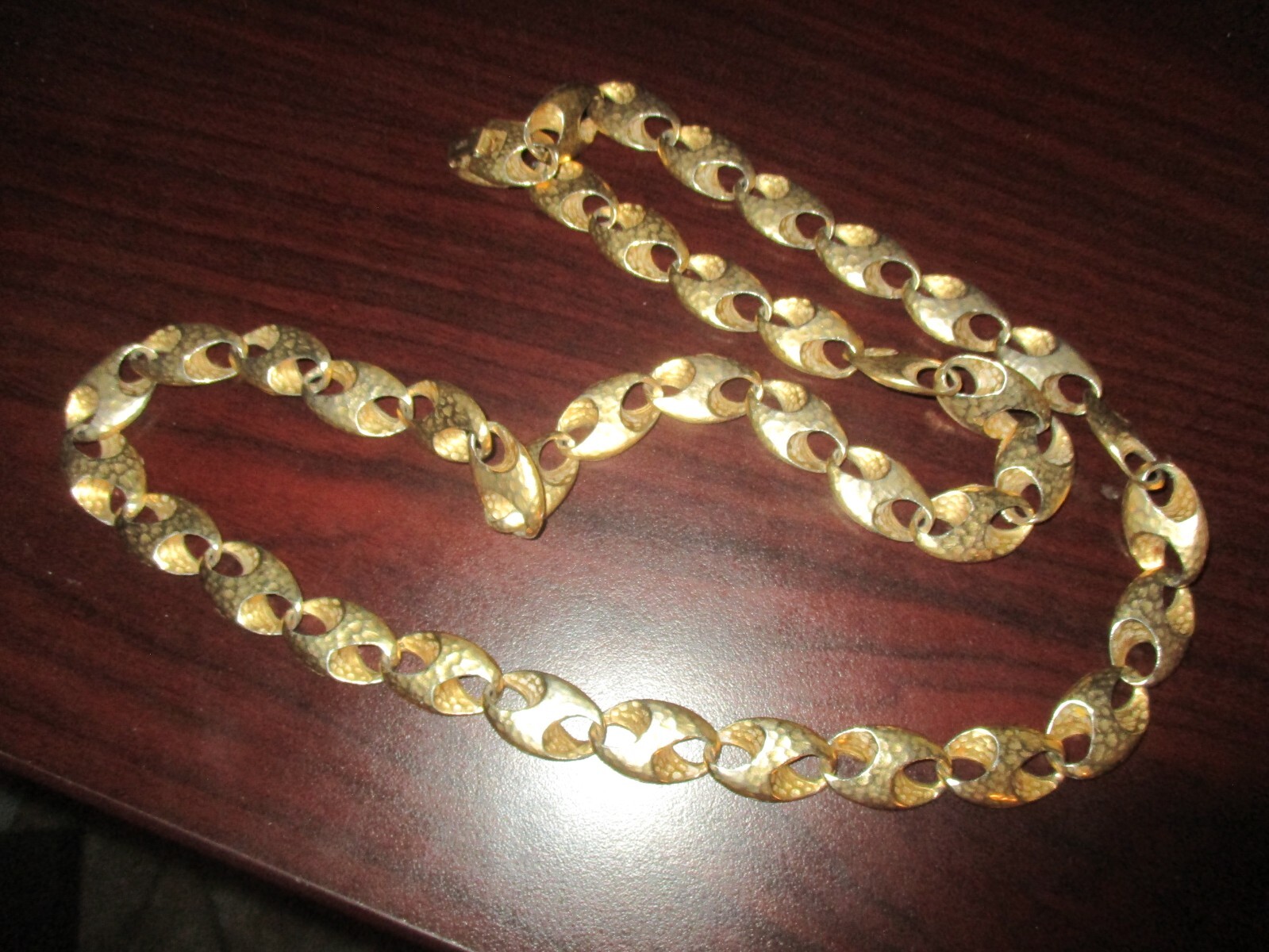 Vintage 60's Solid Copper Heavy Link Belt Chain 18" H… - Gem