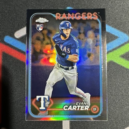 2024 Topps Chrome EVAN CARTER RC Rookie Refractor #136 RANGERS | eBay