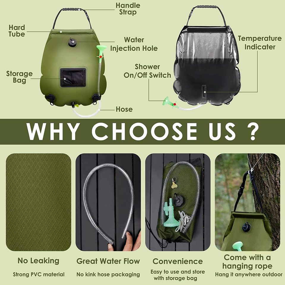 Solar Shower Tent Kit, 2 Pcs, Instant Pop up Privacy, Shower Tent, 5 ...