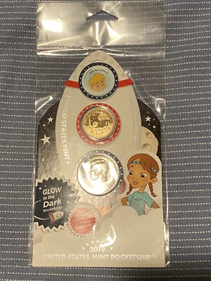2019 US MINT ROCKET SHIP COIN SET PROOF LIKE HIGH RELIEF KENNEDY Half ...