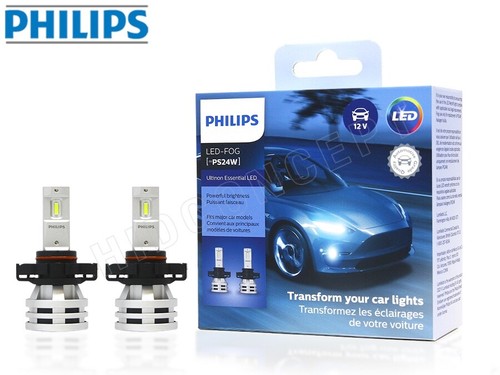Philips PS24W Ultinon Essential White LED Fog Light Bulbs 11086UE2X2 ...