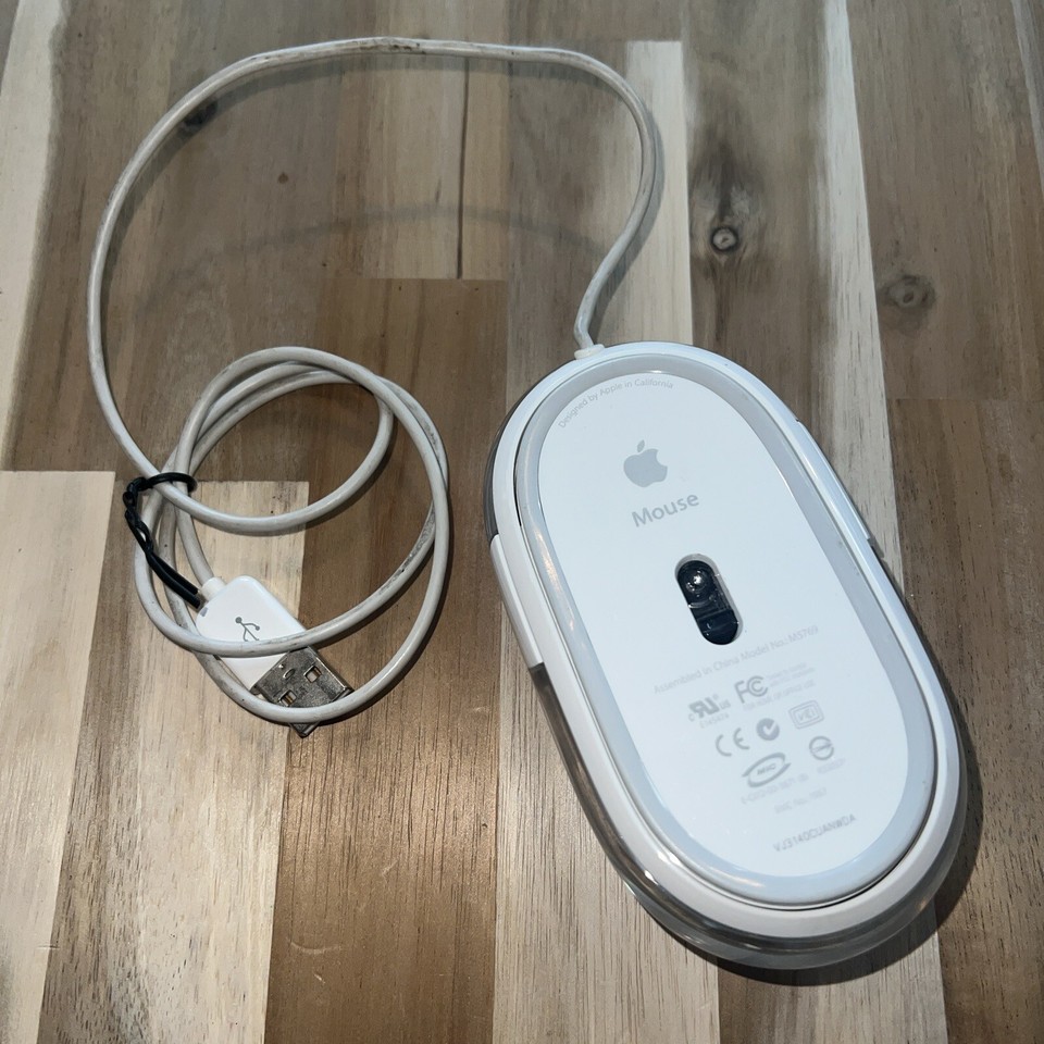 Apple Desktop USB Pro Mouse M5769 White/Clear For iMac | eBay