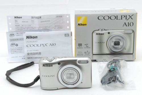 [TOP MINT in Box] Nikon COOLPIX A10 Compact Digital Camera Silver From ...