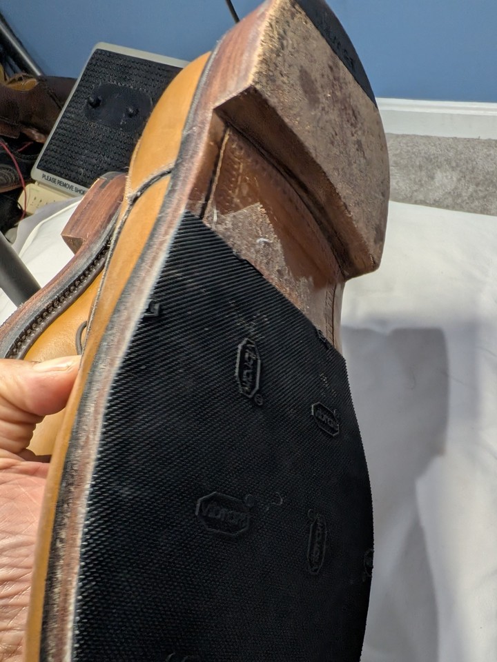 BOWEN Split Toe derby Brown Leather shoes US Size 10.5 By Alfred ...