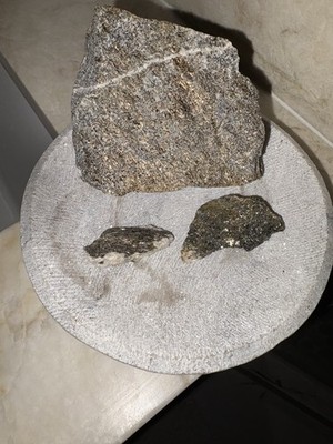 2 beautiful shiny rocks. Natural Crystal mineral specimens. silver ...