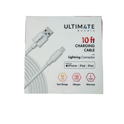 Ultimate 10 ft Charging Cable for Older Models Apple iPhone iPad iPod ...