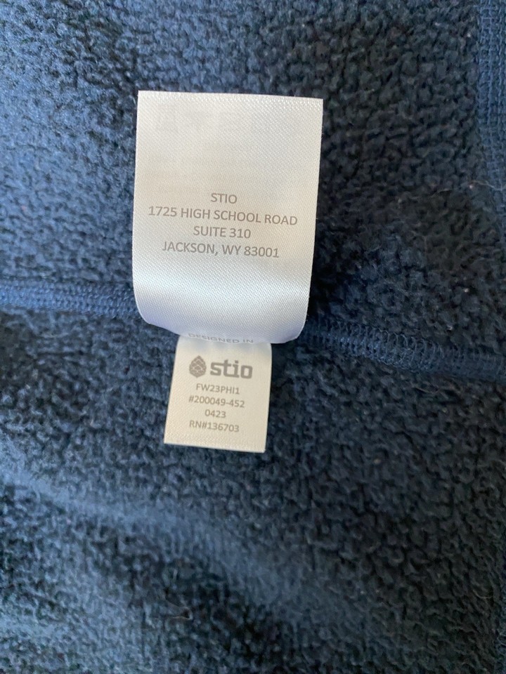 Stio Wilcox Fleece Jacket Mens M Navy Blue Full Zip -read | eBay