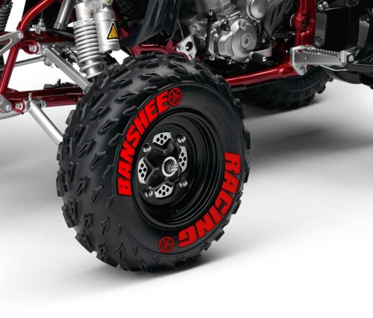 Tire Lettering BANSHEE ATV QUAD Permanent Sticker fits 1.30"For 4 tyres ...