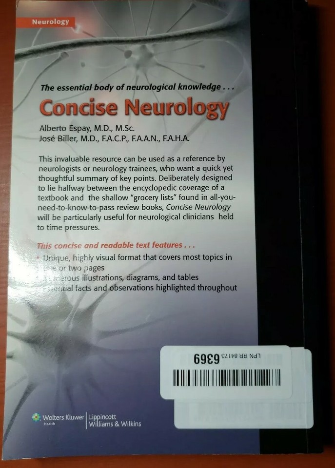 Concise Neurology, Paperback by Espay, Alberto J., M.D.; Biller, Jose ...