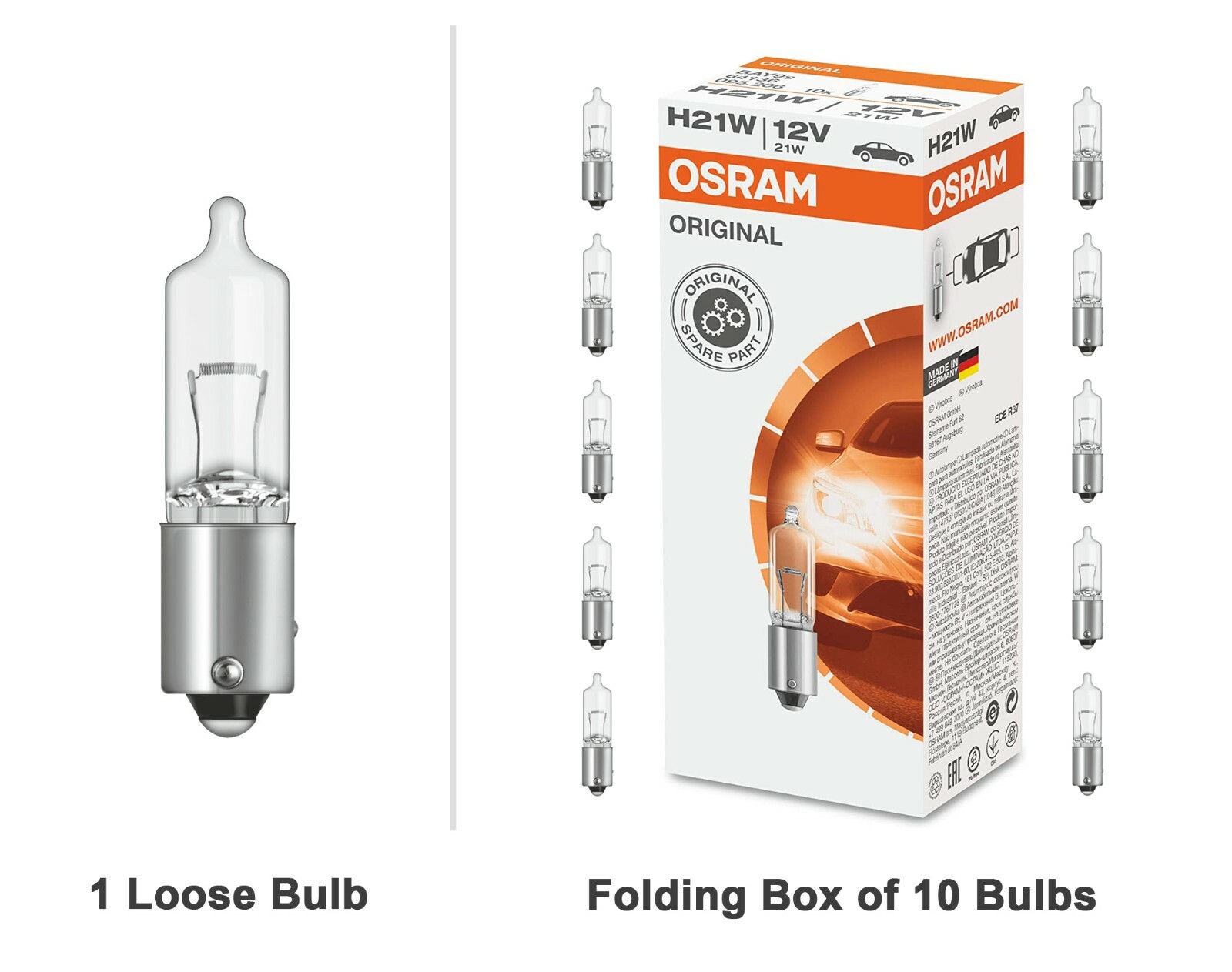 Osram ORIGINAL LINE Halogen 12v Automotive Spare Bulbs W3W W5W W16W ...