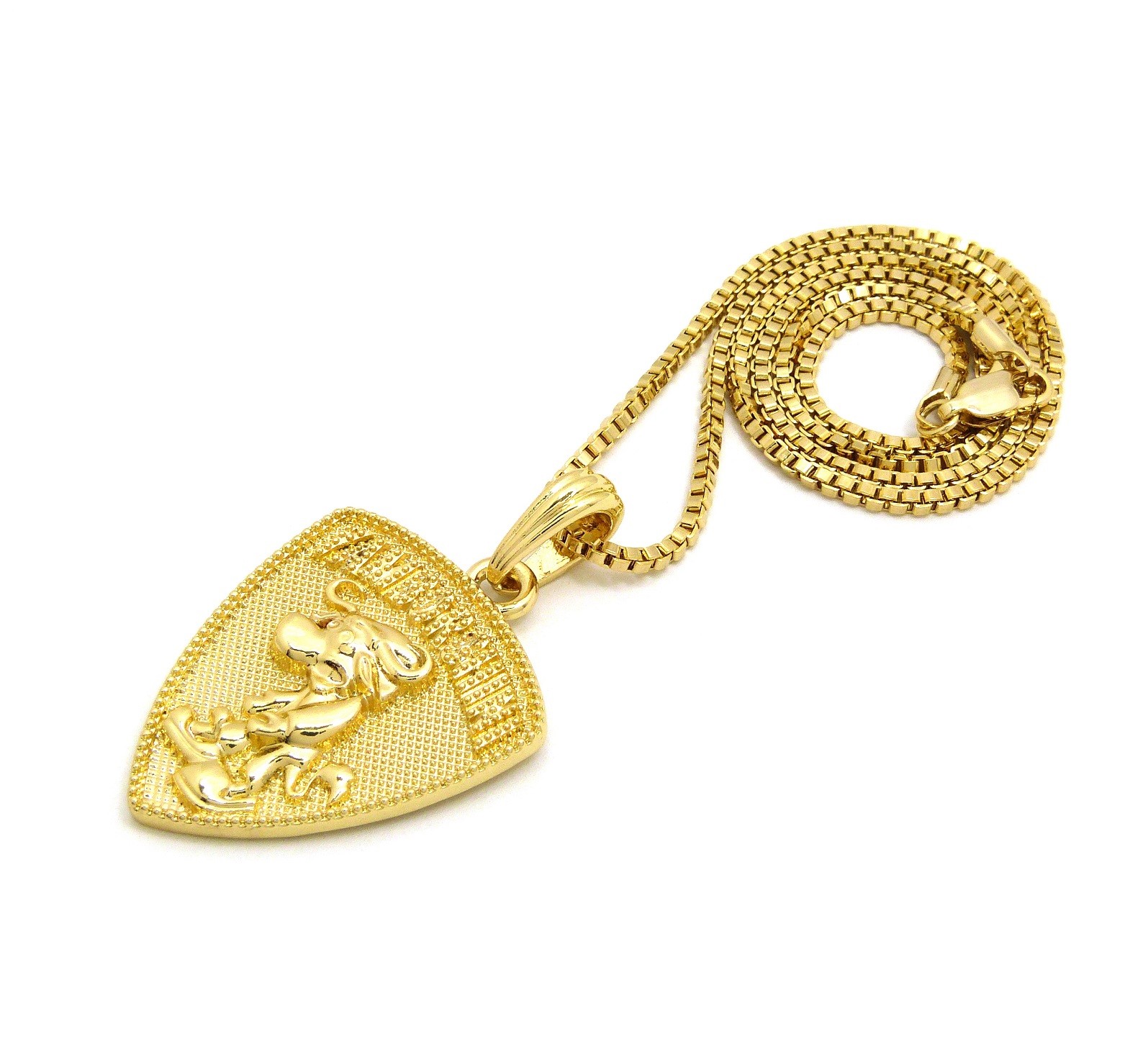 NEW YAMBORGHINI PENDANT & 24" BOX/CUBAN/ROPE CHAIN HIP HOP NECKLACES ...