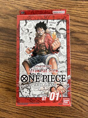 ONE PIECE CARD GAME: STRAW HAT CREW Starter Deck ST01 FACTORY SEALED ...