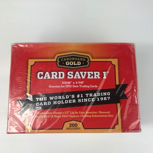 200x Card Saver 1 Card Sleeves Semi-Rigid Protectors Yugioh Pokemon ...