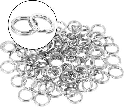 30pcs Split Rings 8mm Stainless Steel Small Key Chain Mini Keychain ...