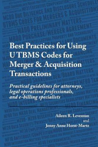 Best Practices for Using UTBMS Codes for Merger and Acquisition ...