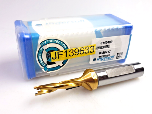 Ingersoll TD0600030B9R01 6mm Indexable Drill Gold Twist 5xD Replaceable Tip | eBay