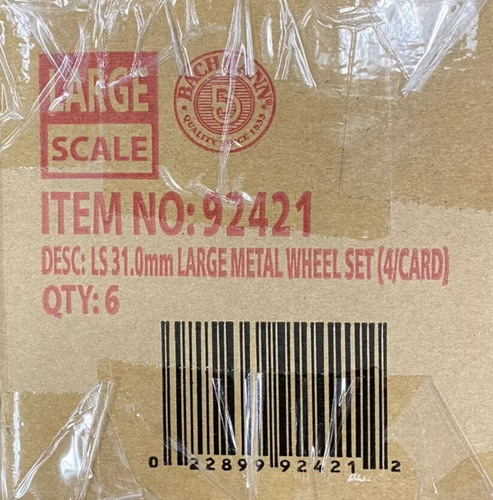 Bachmann 92421 Large Scale case of 6 STANDARD METAL WHEEL SET (4 PER ...