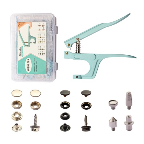 Heavy Duty Snap Fastener Tool kit，60 pcs Canvas snap kit,snap Fasteners ...
